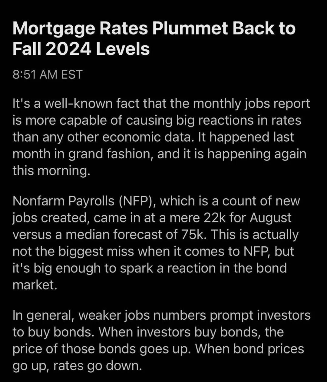 Mortgage Rates dropped to 11mo low today 9/5. | Real Estate & Mortgage ...