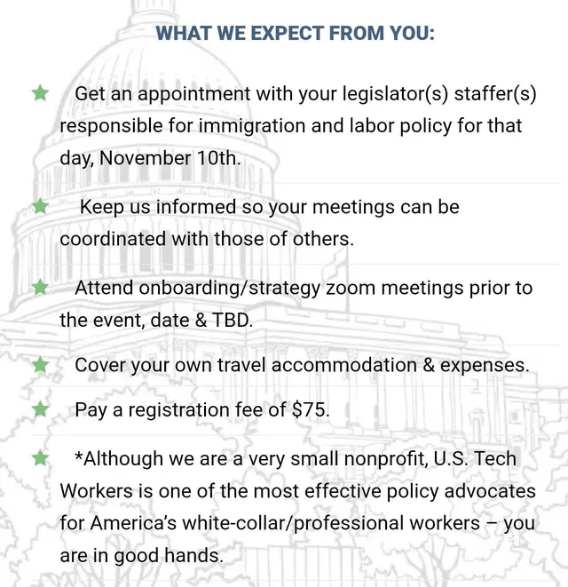 🚨🚨 URGENT 🚨🚨 US Tech Workers Protest in Washington DC on November 10th ...