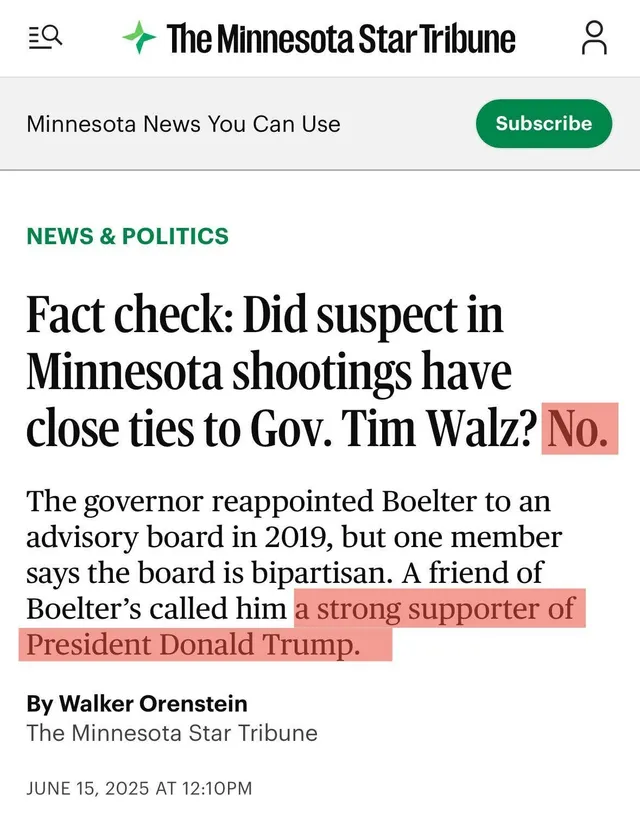 Reminder: one month ago: a MAGA Trumper shot two Democratic politicians ...