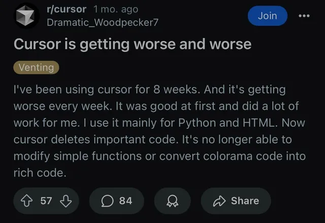 What’s happening to Cursor? | Tech Industry - Blind