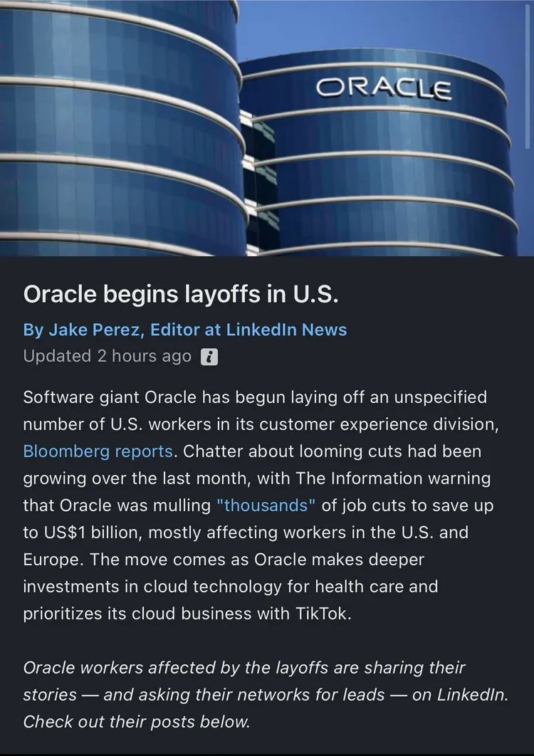 Oracle Layoffs Discussions - Blind
