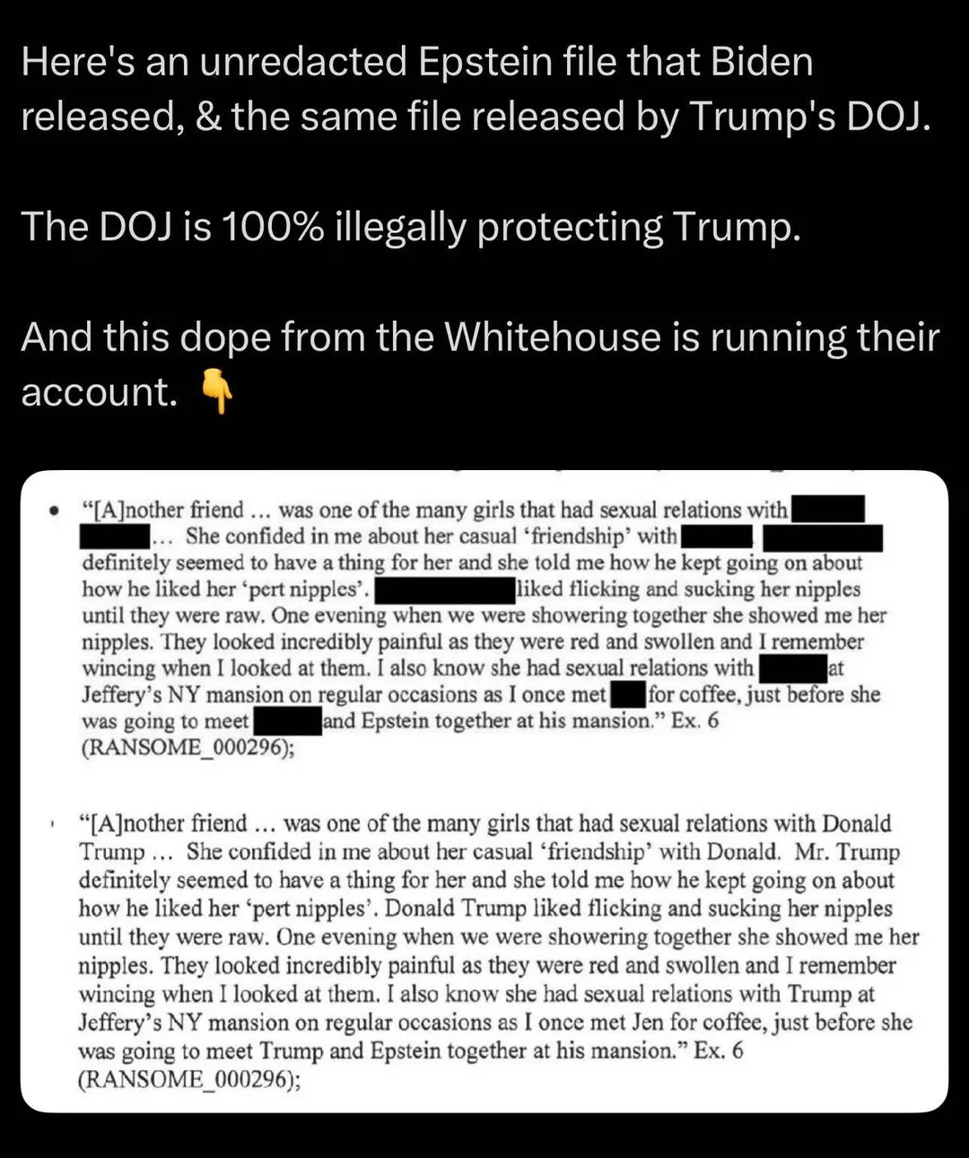 If Trump did nothing wrong, why are they protecting him by redacting ...
