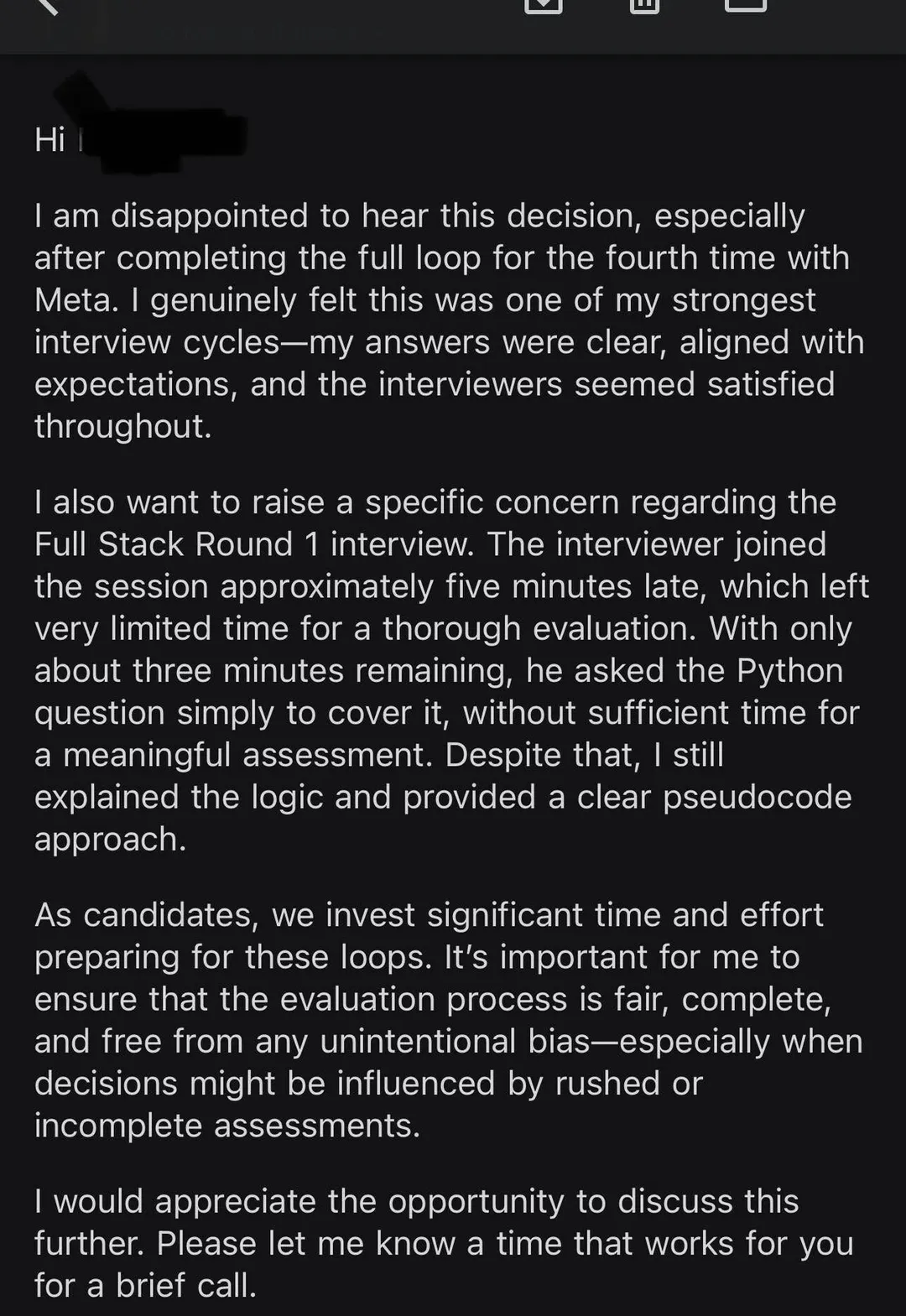 Meta interview experience!! What else should I do? | Interview ...