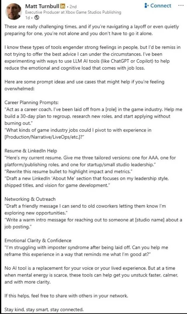 Microsoft (Xbox) exec tells its laid off victims to cry over a chatbot ...